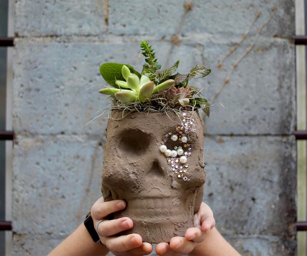 Bejeweled Skeleton Planter – Zibra
