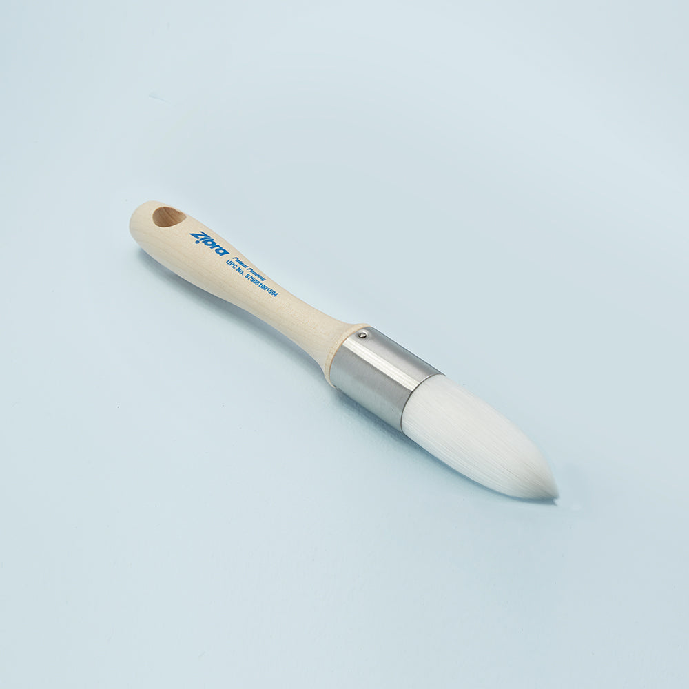 Pointed Round Paintbrush - Grooves & Detail | Zibra